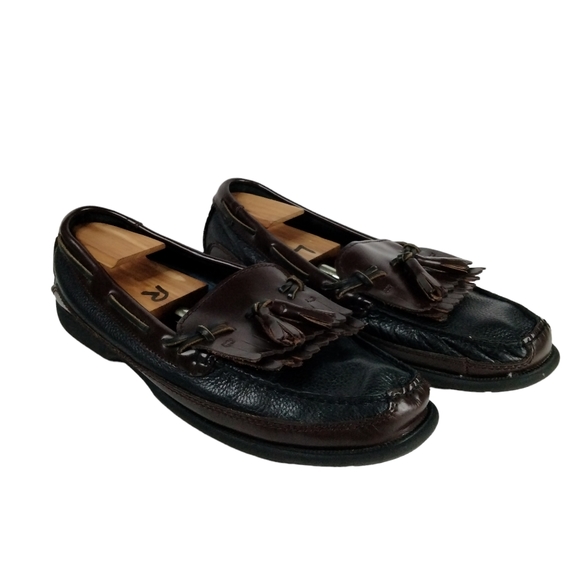 Chaps | Shoes | Chaps Mens Bison Leather Dress Shoes Brown Size 1m ...